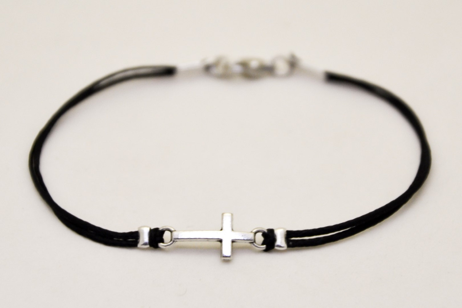 Cross Bracelet For Men, Groomsmen Gift, Men's Bracelet With A Silver ...