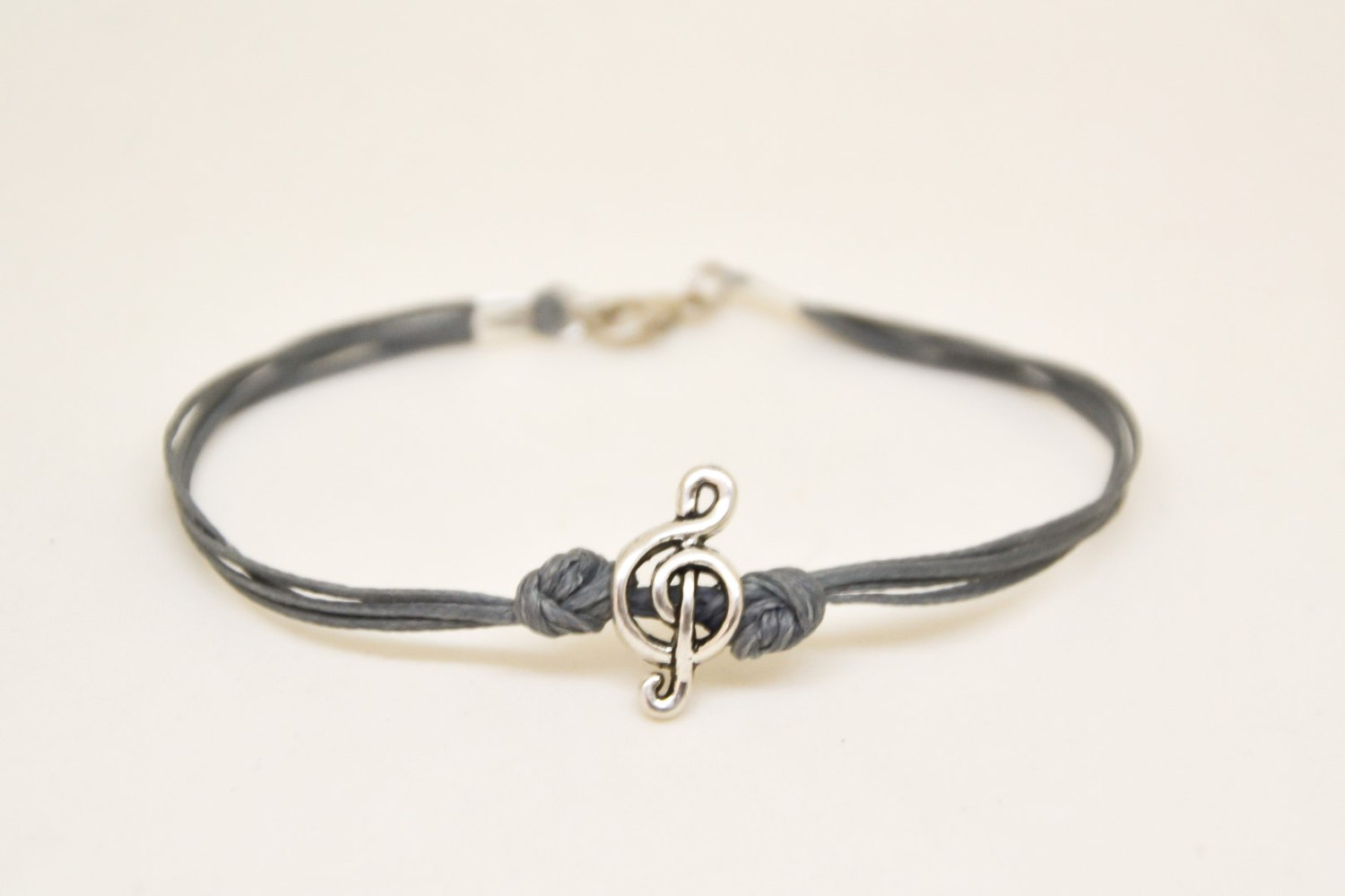 Treble Clef Bracelet For Men, Men's Bracelet, Silver Music Note Charm ...